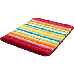 Badematte Meusch, H:18mm, bunt, Kunstfaser, Badematten, "Funky", Badteppich, modernes Streifen Design, waschbar