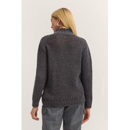 Bugatti Damen Rollkragenpullover "Grobstrick"280, dunkelgrau, Gr. XL, unifarben, 60% Polyacryl, 20% Alpaka, 20% Wolle, Pullover, aus einem weichen