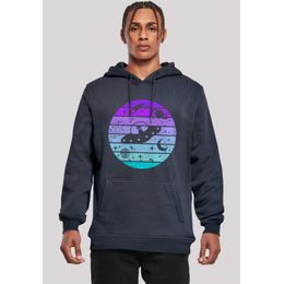 F4NT4STIC Herren Kapuzenpullover "Retro Alien Weltraum Sonnenuntergang", blau, Gr. XXL, Obermaterial: 65% Baumwolle, 35% Polyester, Pullover, Premium
