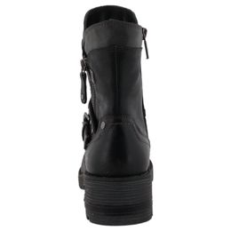 Mustang Shoes Damen Winterboots "Haukea", Gr. 37, schwarz, Lederimitat, Schuhe, Biker Boots mit Blockabsatz und TEX-Membrane