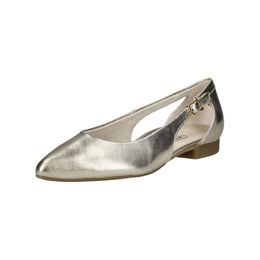 Paul Green Damen Ballerina "Paul Green Ballerinas Leder", Gr. 42, grau, Leder, Schuhe