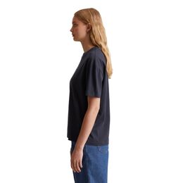 Marc O'Polo Damen T-Shirt "aus Organic Cotton", blau, Gr. S, MARC O'POLO DENIM, unifarben, Obermaterial: 100% Baumwolle, Shirts