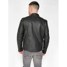 Mustang Herren Lederjacke "31021311", schwarz, Gr. S, Obermaterial: 100% Lammleder; Innenfutter: 100% Baumwolle; &Auml;rmelfutter: 100% Polyester, Jacken