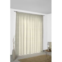 Vorhang WIRTH, B:132cm H:225cm, grau, Jacquard, Baumwolle, Polyester, Wohnzimmer, Gardinen, "Gospic"