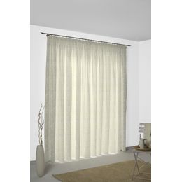 Vorhang WIRTH, B:132cm H:245cm, grau, Jacquard, Baumwolle, Polyester, Wohnzimmer, Gardinen, "Gospic"