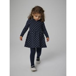 name it M&auml;dchen Sweatkleid "NMFDAVINA LS SWEAT BRU DRESS NOOS", wei&szlig;, Gr. 122, bedruckt, gepunktet, angeraute Sweatware, Obermaterial: 95% Baumwolle,
