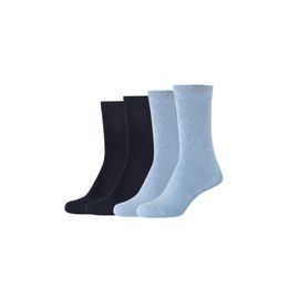 Camano Damen Socken "Socken 4er Pack", Gr. 39, blau, 67% Baumwolle, 31% Polyamid, 2% Elasthan, uni, Socken