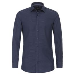 Venti Herren Businesshemd "Venti Businesshemd Langarm uni", blau, Gr. 41, unifarben, 97% Baumwolle, 3% Elasthan, Hemden