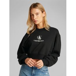 Damen Sweatshirt "SHADOW GRAPHIC CREWNECK", schwarz, Gr. XXL, Calvin Klein Jeans, bedruckt, Sweatware, Obermaterial: 100% Baumwolle, Sweatshirts, mit