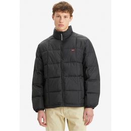 Levi's LEVI'S Herren Steppjacke, schwarz, Gr. XL, Strukturmuster, unifarben, Web, Obermaterial: 100% Polyester, Jacken, mit Logo- Stickerei
