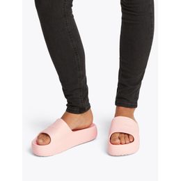 Tommy Jeans Damen Pantolette "TJW CHUNKY POOL SLIDE ESS", Gr. 35, rosa, Synthetik, Schuhe, Plateau, Sommerschuh, Schlupfschuh, Bequemschuh,