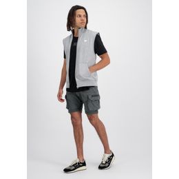 Herren Funktionsweste "X-Fit Collar Vest", grau, Gr. XL, Alpha Industries, Obermaterial: 80% Baumwolle, 20% Polyester, Westen