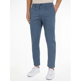 Tommy Hilfiger Herren Chinohose "CHINO BLEECKER PRINTED STRUCTURE", blau, Gr. 38, Web, Obermaterial: 97% Baumwolle, 3% Elasthan, Hosen