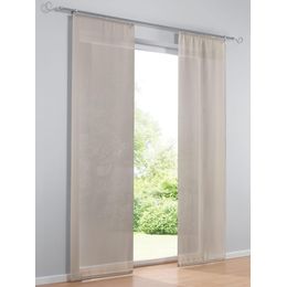 Schiebegardine HEINE HOME, B:60cm H:225cm, grau, Polyester, Gardinen
