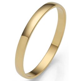 Firetti Damen Trauring "Schmuck Geschenk Gold Hochzeit Ehering Trauring "LIEBE"", 66, ohne Brillant, Gelbgold 585, 2,5mm, gold, Gelbgold 585,