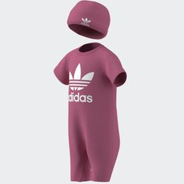 M&auml;dchen Overall "GIFT SET", pink, Gr. 74, adidas originals, Obermaterial: 100% Baumwolle, Overalls