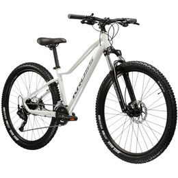 KROSS Mountainbike "Damen Hardtail Lea 5.0", 46cm, 29 Zoll (73,66cm) hinten: 29 Zoll (73,66cm), grau, Fahrr&auml;der