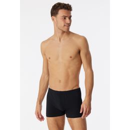 Schiesser Herren Boxershorts "Cotton Casual", Gr. 5, schwarz, Single Jersey, Obermaterial: 95% Baumwolle, 5% Elasthan, Unterhosen, ohne Eingriff,