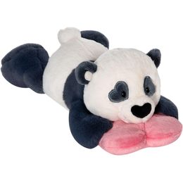Kuscheltier Nici "Love, Panda mit Herz, 20 cm liegend", schwarz, Plüschfiguren, KinderB:20cm H:9cm L:9cm, liegend; enthält recyceltes Material, B:20cm H:9cm L:9cm