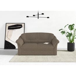 2-Sitzer DOMO collection "Montana f&uuml;r kleine R&auml;ume, Breite 146cm, komfortabel und zeitlos", grau (stone), B:146cm H:84cm T:82cm, 100% Polyester, Sofas, bequeme Armlehnen