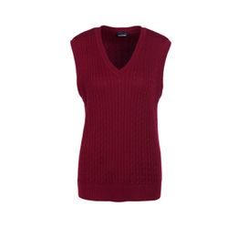 GOLDNER Damen Pullunder "Pullunder mit zeitlosem Zopfmuster", rot, Gr. 44, Obermaterial: 50% Baumwolle CO. 50% Polyacryl PAN., Pullover