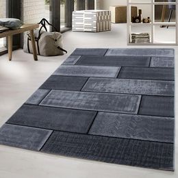 Teppich, B:160cm H:6mm L:230cm, grau, Ayyildiz Teppiche, Kunstfaser, Wohnzimmer, Teppiche, "Plus 8007", gemusterter Flachflor, robust, Webteppich,