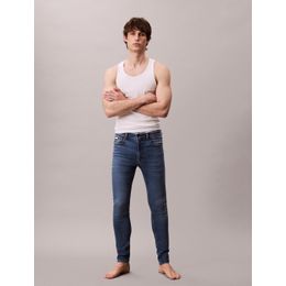 Herren Skinny-fit-Jeans "SKINNY JEAN REGEN", blau, Gr. 38, Calvin Klein Jeans, unifarben, Denim/Jeans, Obermaterial: 80% Baumwolle, 12% Polyester, 6%