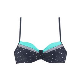Lascana Damen B&uuml;gel-Bikini-Top, bunt, Gr. 42, gepunktet, gestreift, Polyamid, Bikini-Oberteile