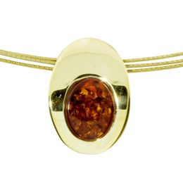OSTSEE-SCHMUCK Damen Halsreif "OSTSEE-SCHMUCK Halsreif mit Anh&auml;nger Gleiter-Rabea 16 x 11 mm", 45cm, Silber 925 (Sterlingsilber), L: 42, gold, Silber