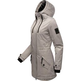 Navahoo Damen Wintermantel "Avrille II", grau, Gr. S, Oberstoff: 70% Baumwolle, 30% Polyester; Futter: 100% Polyester; Wattierung: 100% Polyester;