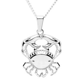 OSTSEE-SCHMUCK Damen Kette mit Anh&auml;nger "OSTSEE-SCHMUCK Kette mit Anh&auml;nger Tierkreiszeichen Krebs", 42cm, Silber 925 (Sterlingsilber), L: 42, silber,