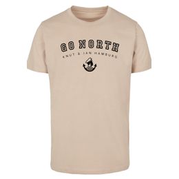 F4NT4STIC Damen T-Shirt "Go North", beige, Gr. S, Obermaterial: 100% Baumwolle, Shirts, Print