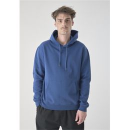 Cleptomanicx Herren Kapuzensweatshirt "Hooded Ligull Classic", blau, Gr. L, unifarben, 100% Baumwolle, Sweatshirts, mit lockerem Schnitt