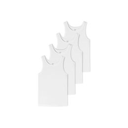 Herren Unterhemd "Unterhemd 4er Pack", uncover by Schiesser, Gr. M, wei&szlig;, Obermaterial: 95% Baumwolle CO. 5% Elasthan EL., Unterhemden