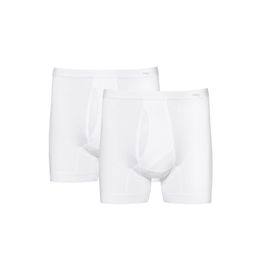 Mey Herren Langer Boxer "Noblesse", Gr. 9, wei&szlig;, Obermaterial: 100% Baumwolle, Unterhosen, Aufgesetzter Webbund, super soft