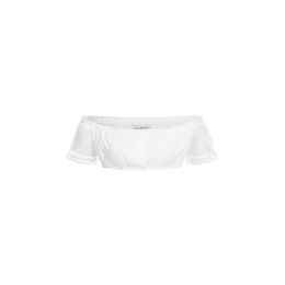 N&uuml;bler N&Uuml;BLER Damen Dirndlbluse "Dirndlbluse kurzarm Karina", wei&szlig;, Gr. 46, Obermaterial: 65% Polyester PES. 35% Baumwolle CO., Blusen