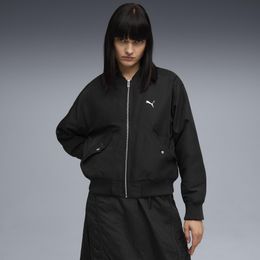 Puma Damen Funktionsweste "T7 Satin Bomberjacke Damen", schwarz, Gr. XS, Obermaterial: 100% Polyester. Futter: 100% Polyester. F&uuml;llung: 100%