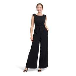 Vera Mont Damen Overall "Damen Jumpsuit mit weitem Bein", schwarz, Gr. 36, Crêpe, Obermaterial: 95% Polyester, 5% Elasthan. Futter: 100% Polyester.,