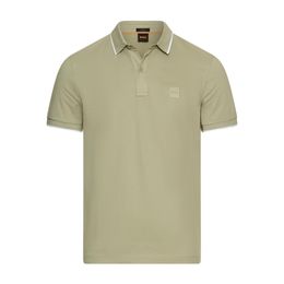 BOSS Orange Herren Poloshirt "Passertip", grün, Gr. XXL, Piqué, Obermaterial: 95% Baumwolle, 5% Elasthan, Shirts, mit BOSS Logo-Badge