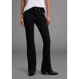 Arizona Damen Bootcut-Jeans "Comfort-Fit", schwarz, Basic, Gr. 72, Denim/Jeans, Obermaterial: 98% Baumwolle, 2% Elasthan, Jeans, ausgestellte