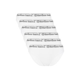 Bamboo basics Damen Slip "Slip YARA 6er Pack", Gr. M, wei&szlig;, Obermaterial: 68% Viskose CV. 28% Baumwolle CO. 4% Elasthan EL., Unterhosen