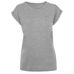 F4NT4STIC Damen T-Shirt "Looney Tunes Bugs Bunny Breast Print", grau, Gr. S, Obermaterial: 100% Baumwolle, Shirts, Print