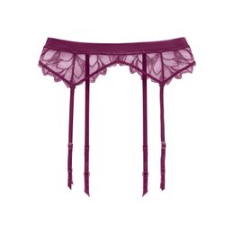 Lascana Damen Strapsg&uuml;rtel, Gr. 40, bunt, Spitze, Obermaterial: 67% Polyester, 27% Polyamid, 6% Elasthan, Strumpfhalter, aus leicht transparenter