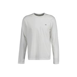 Gant Herren Longsleeve "Longsleeve REGULAR SHIELD LONG SLEEVE 1er Pack", wei&szlig;, Gr. XL, Obermaterial: 100% Baumwolle CO., Shirts