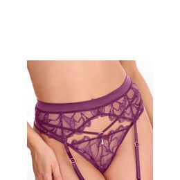 Lascana Damen Strapsg&uuml;rtel, Gr. 44, bunt, Spitze, Obermaterial: 67% Polyester, 27% Polyamid, 6% Elasthan, Strumpfhalter, aus leicht transparenter