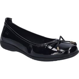 Josef Seibel Damen Ballerina "Fenja 09, black-black", Gr. 37, schwarz, Obermaterial: 100% Rindsleder Leather cow., Schuhe