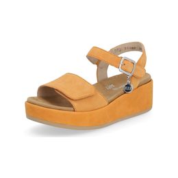 Remonte Damen Riemchensandale "Remonte Sandalen Veloursleder", Gr. 39, orange, Veloursleder, Schuhe