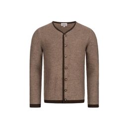 N&uuml;bler N&Uuml;BLER Herren Strickjacke "Trachtenstrickjacke Langarm Ignaz", braun, Gr. S, Obermaterial: 70% Polyacryl PAN. 30% Baumwolle CO., Strickjacken
