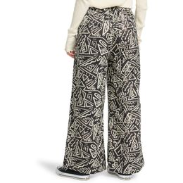 Billabong Damen Outdoorhose "Follow Me", schwarz-wei&szlig;, Gr. S, Obermaterial: 85% Baumwolle, 15% Leinen., Hosen