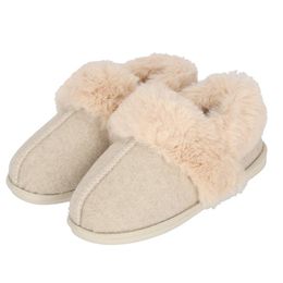 Apollo Damen Hausschuh, Gr. 41, wei&szlig;, Obermaterial: 100% Polyester. Futter: 100% Polyester. Laufsohle: 100% Gummi, unifarben, Schuhe, mit